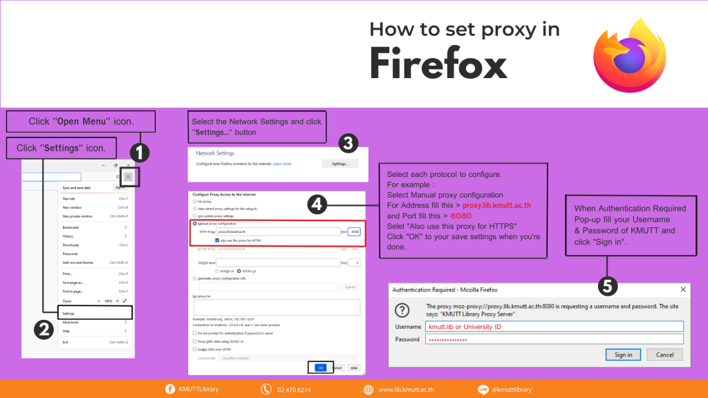 How To Set Proxy - KMUTT Library