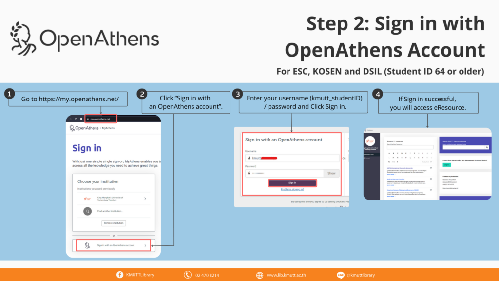 How to use OpenAthens - KMUTT Library