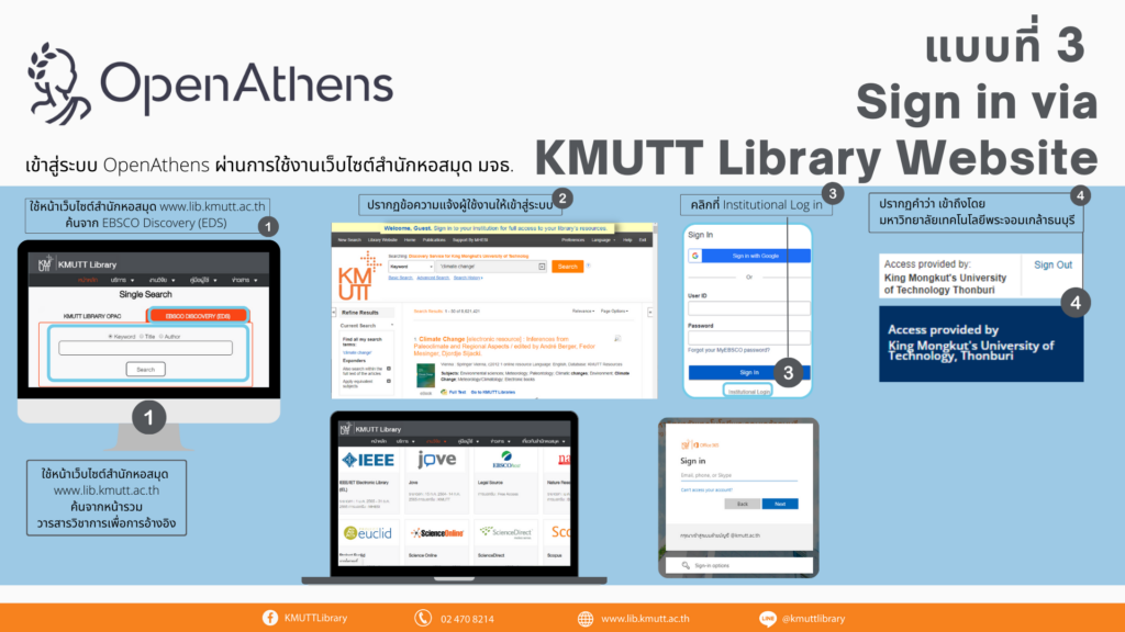 คู่มือการใช้ OpenAthens - KMUTT Library